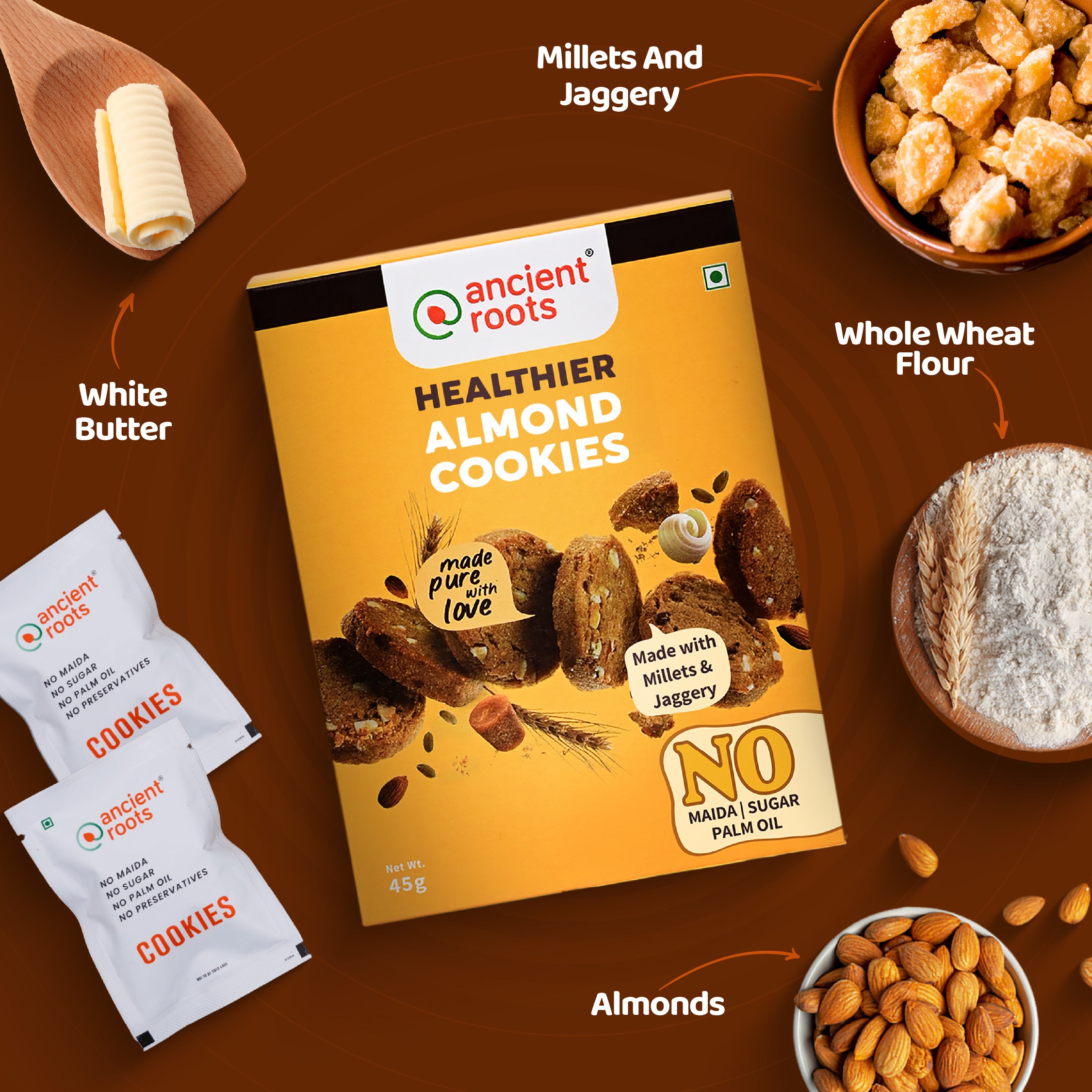 100% Natural Almond Cookies - Shop Healthy Almond Cookies – Ancient ...